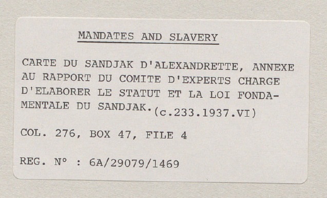 Liva İskenderun Etnik Yapı Haritası 1937/Sandjak Alexandrette Ethnic ...